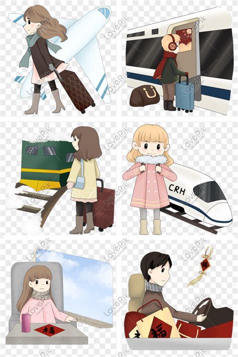 봄 축제 문자 수집 그림 Png 일러스트 무료 다운로드 Lovepik