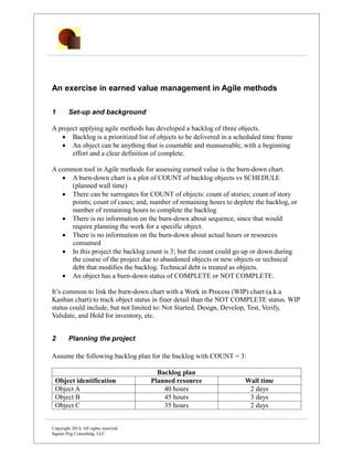 Agile Earned Value Exercise PDF