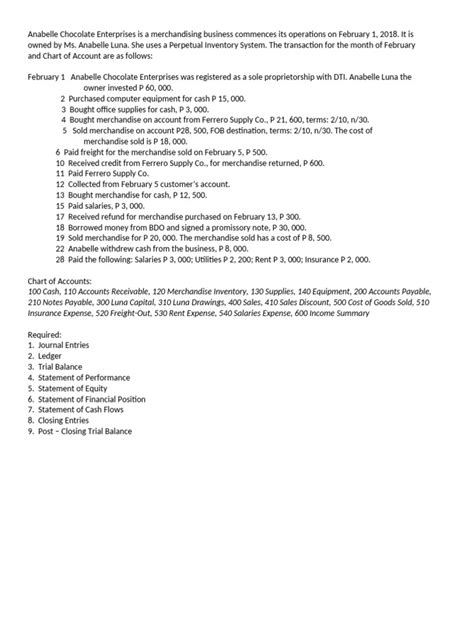 Perpetual Inventory System Problem Pdf