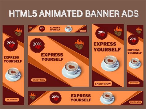 Set Of Animated HTML Display Banner Ads For Google Ads Upwork