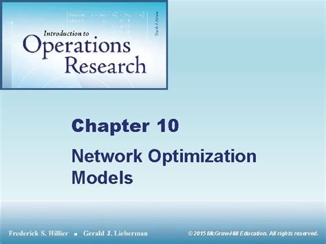 Chapter 10 Network Optimization Models 2015 Mc Grawhill