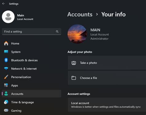 Local Account Profile Picture Wont Show In Settings R Windowshelp