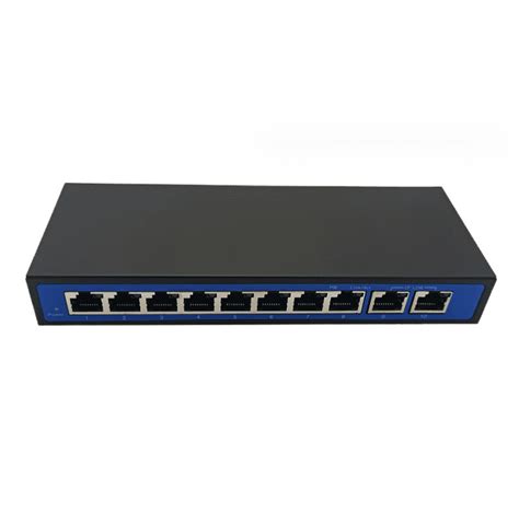 Hisource 8 Port 10 100mbps 12v 55v Common Smart Ethernet Poe Switch With 7 Poe Ports No Power