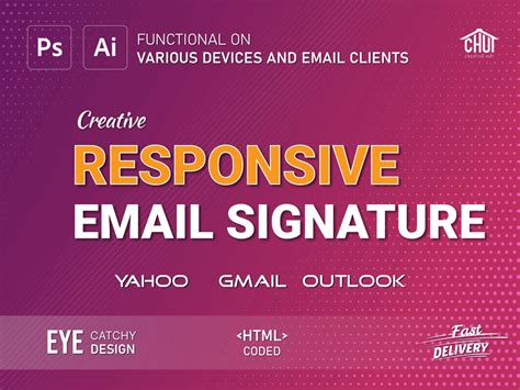 A Minimal But Modern Clickable Responsive HTML Email Signature Upwork