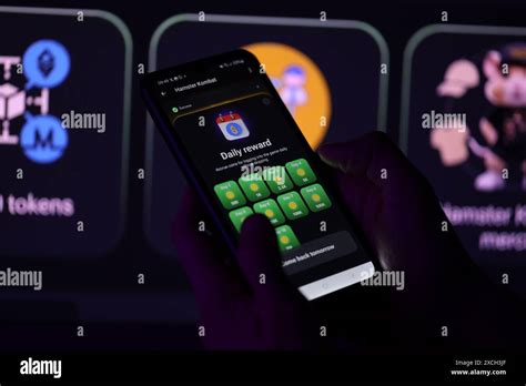 Kyiv Ukraine April 20 2024 Hamster Kombat Telegram Bot On Smartphone Screen Hamster Kombat