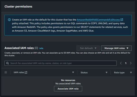 Error While Creating Redshift Cluster With Iam User Aws Repost