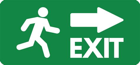 Emergency Exit Symbol Vector Green Exit Symbol 29933950 Vector Art At