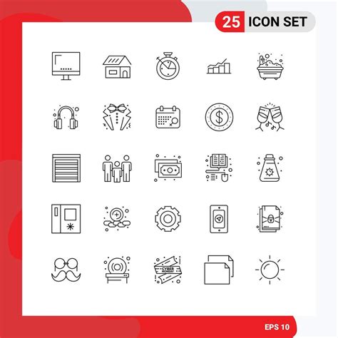 Line Pack Of 25 Universal Symbols Of Increase Flowchart Home Chart Data