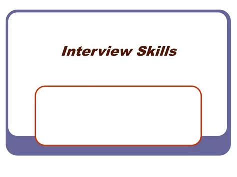 PPT Interview Skills PowerPoint Presentation Free Download ID 2967934