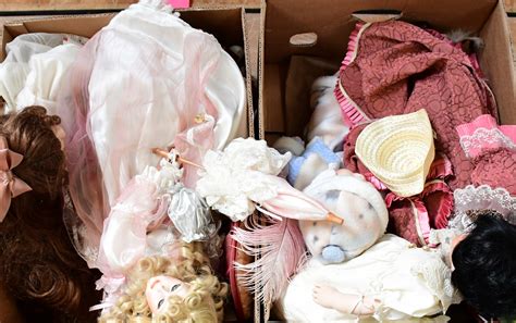Lot 259 Ten Porcelain Costume Display Dolls Various