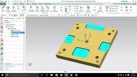 siemens nx cam cnc milling cavity mill operation cnc programming