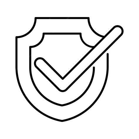 Premium Vector Security Shield With Checklist Outline Icon Vector