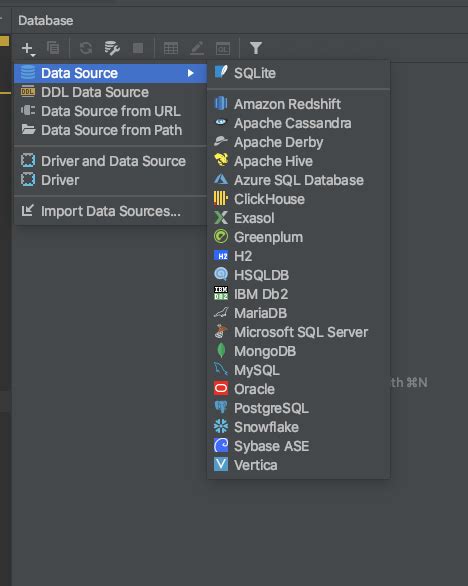 Android Sqlite Does Not Found In Inntellijs Datasoruce Stack Overflow