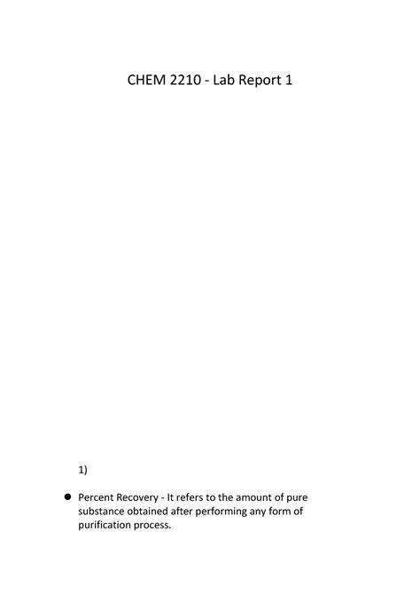 Lab Report 1 Chem 2210 Helpful Warning Tt Undefined Function
