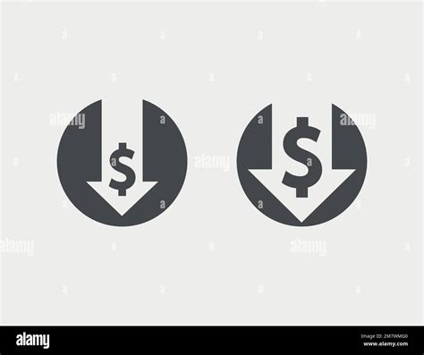 Cost Reduction Icon Isolated On White Background Vector Illustration