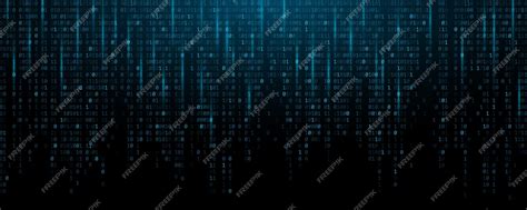 Premium Vector Binary Data Software Programming Code Background