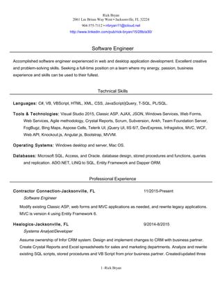 Rick Bryan Resume PDF