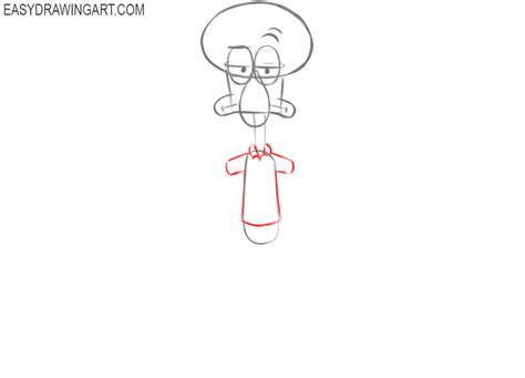 Squidward Drawing Easy Step By Step