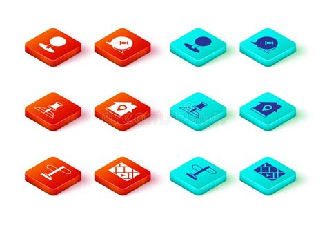 Set Road Traffic Sign Gps Device With Map Folded Location Marker Location House Push Pin And