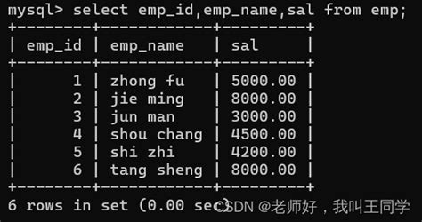 mysql数据库单表查询学习以及心得体会 单表查询和模糊查询的实验心得 csdn博客