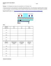 PHY Lab Linear Motion Docx PHY Lab Linear Motion Name Date Purpose To