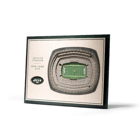 Youthefan Nfl New York Jets 5 Layer Stadiumviews 3d Wooden Wall Art