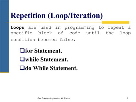 Chp4ccontrol Structures Part2iterationpptx Chp4ccontrol Structures Part2iterationpptx