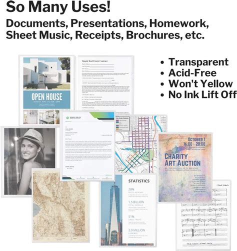 Clear Plastic Sleeves A Size Clear Poly Document Grandado