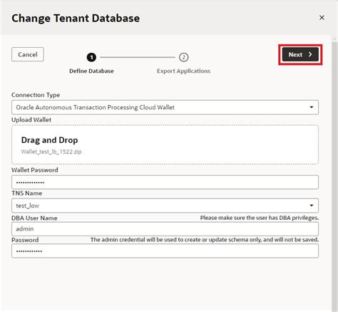 Transitioning From Embedded Database To Different Database In Oracle