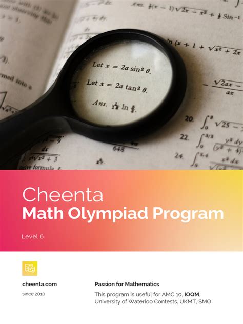 Math Olympiad Level 6 Program Cheenta 1 Pdf Geometry Equations