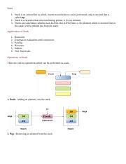 Stack Docx Stack 1 Stack Is An Ordered List In Which Insertion And Deletion Can Be Performed