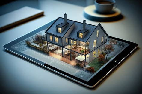 Home Automation Tablet App Home Control Closeup Blurred Home