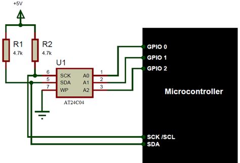 at24c04 interfacing circuit diagram circuit diagram microcontrollers