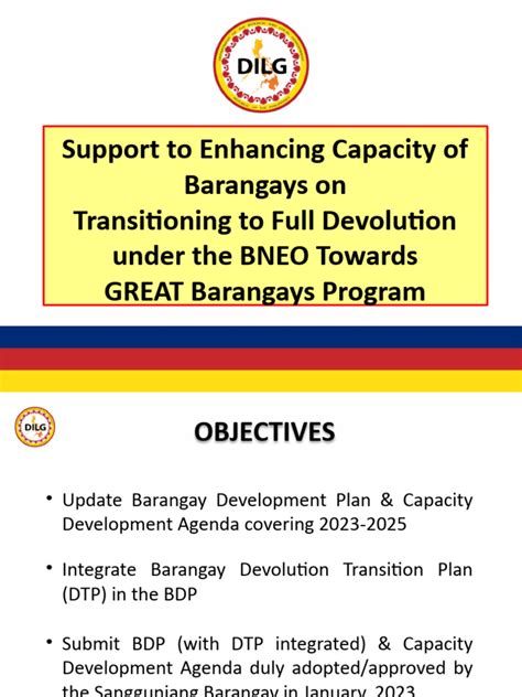 Barangay Development Plan 1 Pdf Evaluation Capacity Building
