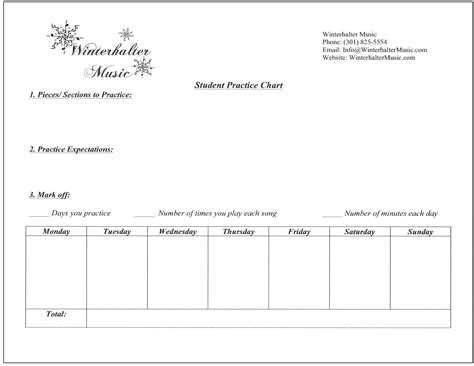Practice Chart Ponasa Practice Chart Ponasa