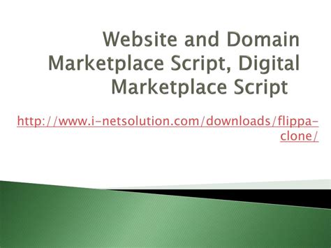 ppt website and domain marketplace script digital marketplace script