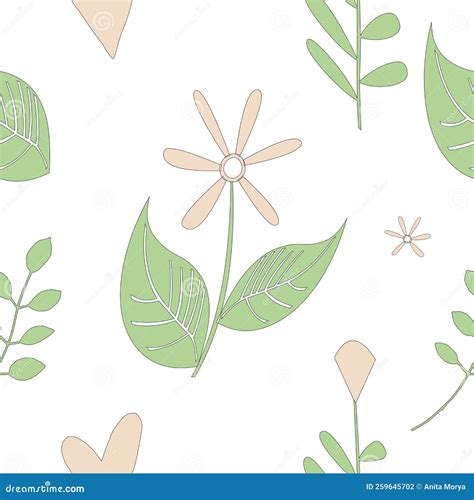 Pink Color Floral And Leaf Shape Seamless Pattern Stock Illustration Illustration Of Pattern