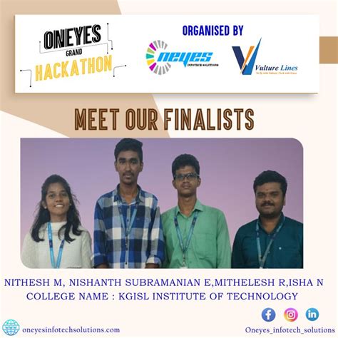 nishanth subramanian on linkedin oneyes hackathon
