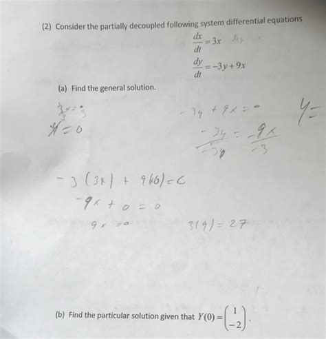 Solved 1 Consider The Following Linear System Of