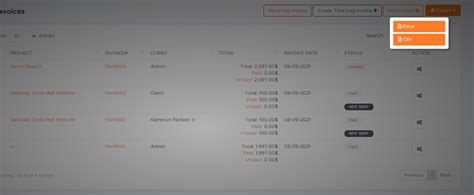 How To Export Invoice List AgencyScale Knowledge Base
