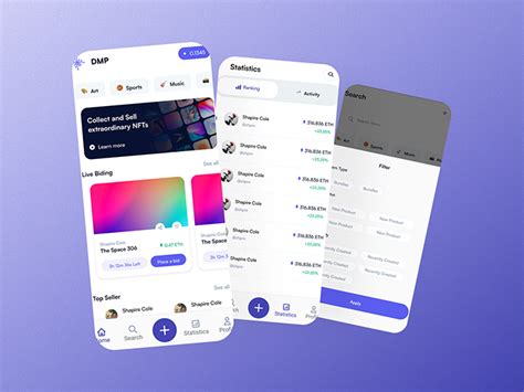 Dmp Nft Market Flutter App Ui Template Codemarket