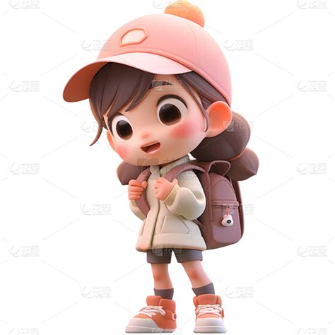 通用3d可爱卡通小女孩儿童人物贴纸