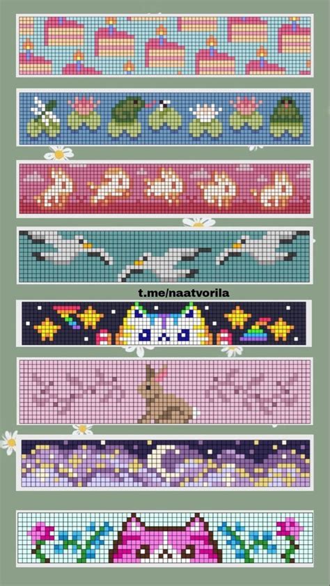 Фенечки из бисера Вышивка крестиком схемы Узоры для вышивки крестиком Вышитые крестиком закладки