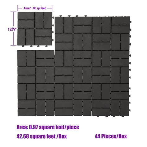 Domi Louvered Outdoor Plastic Deck Tile Wayfair