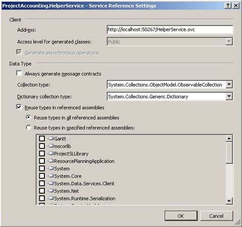 Silverlight Update Service Reference For A Wcf Service Generating