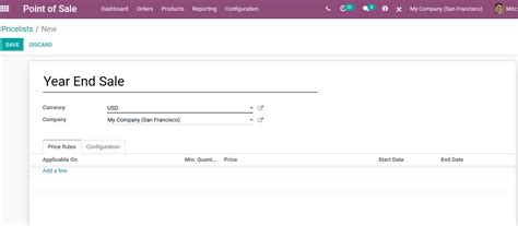 Odoo 14 POS Price List