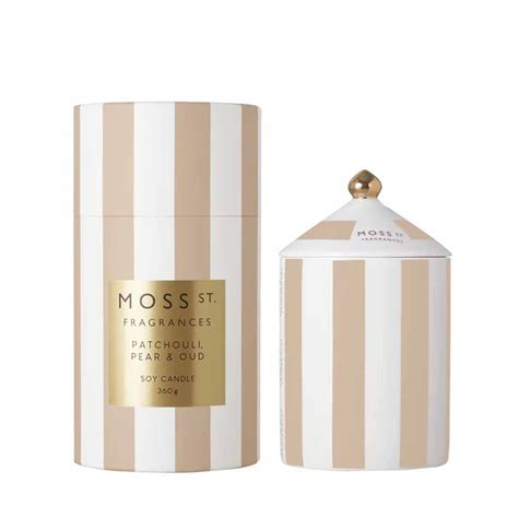 Moss St Fragrances Patchouli Pear And Oud Ceramic Candle 360g Natonic
