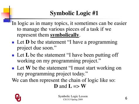 ppt symbolic logic outline powerpoint presentation free download