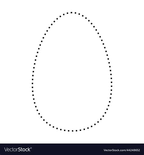 Oval Shape Dotted Symbol Icon For Creative Vector Image