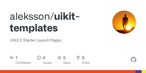 Github Alekssonuikit Templates Uikit 3 Starter Layoutpages